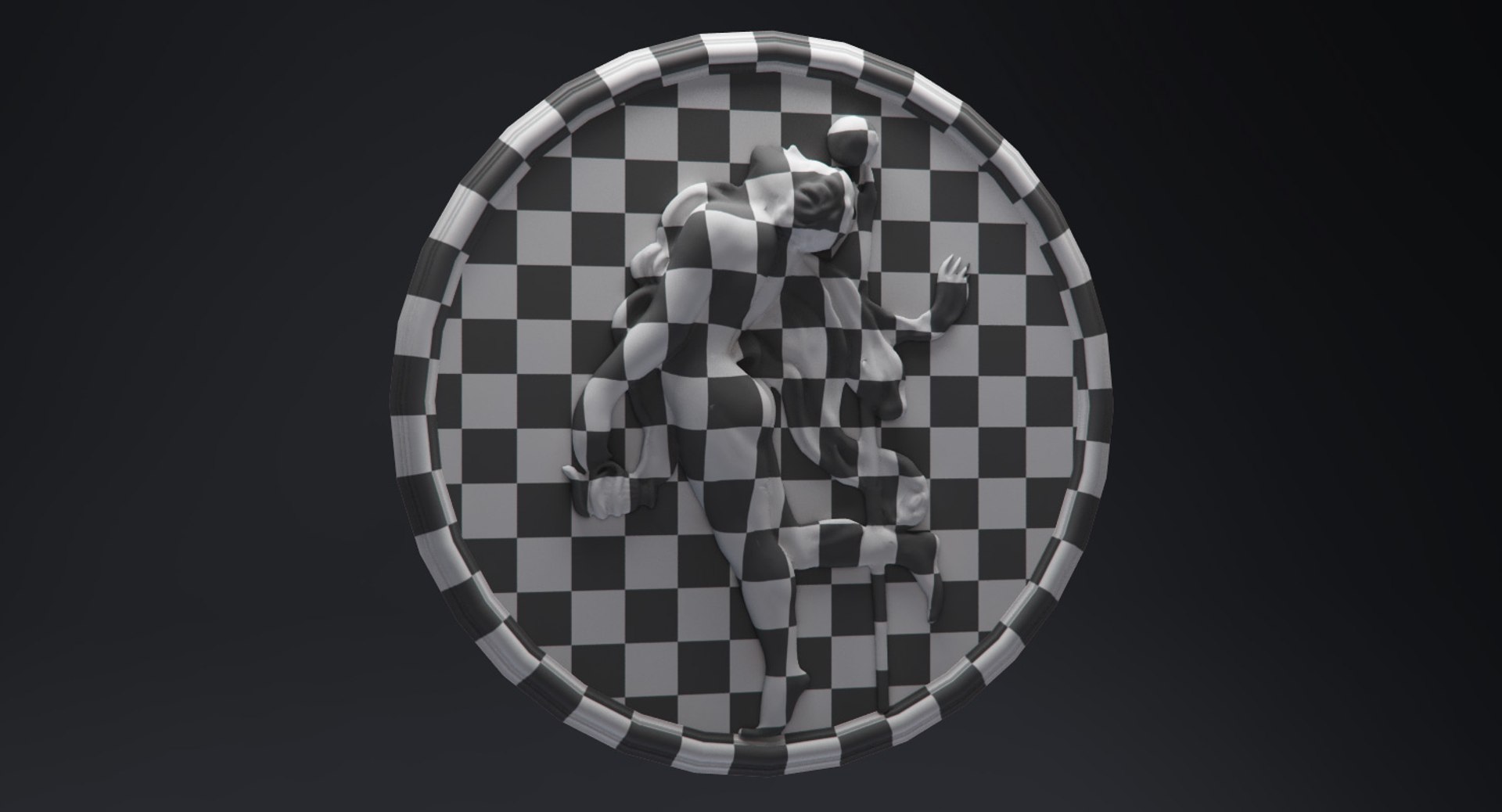 3d Model Panel Men Figure