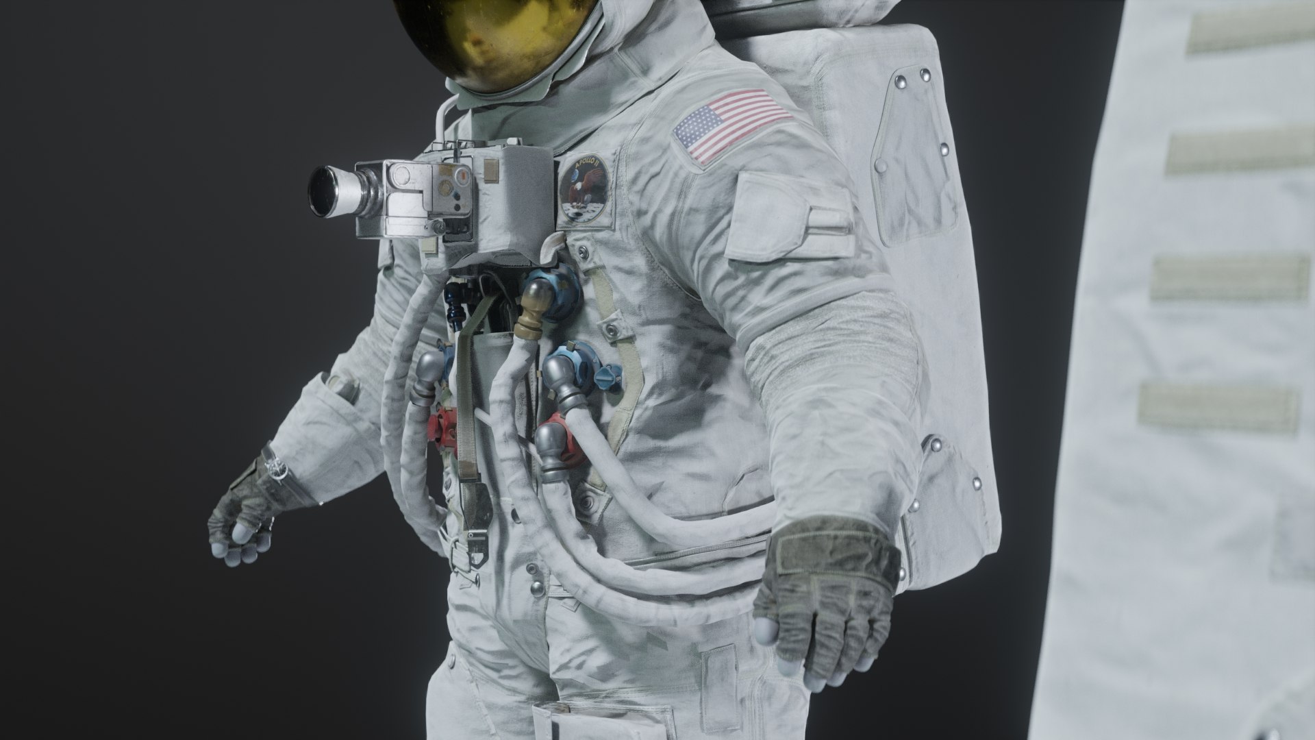 3D Apollo 11 A7L Spacesuit Rigged - TurboSquid 1914385