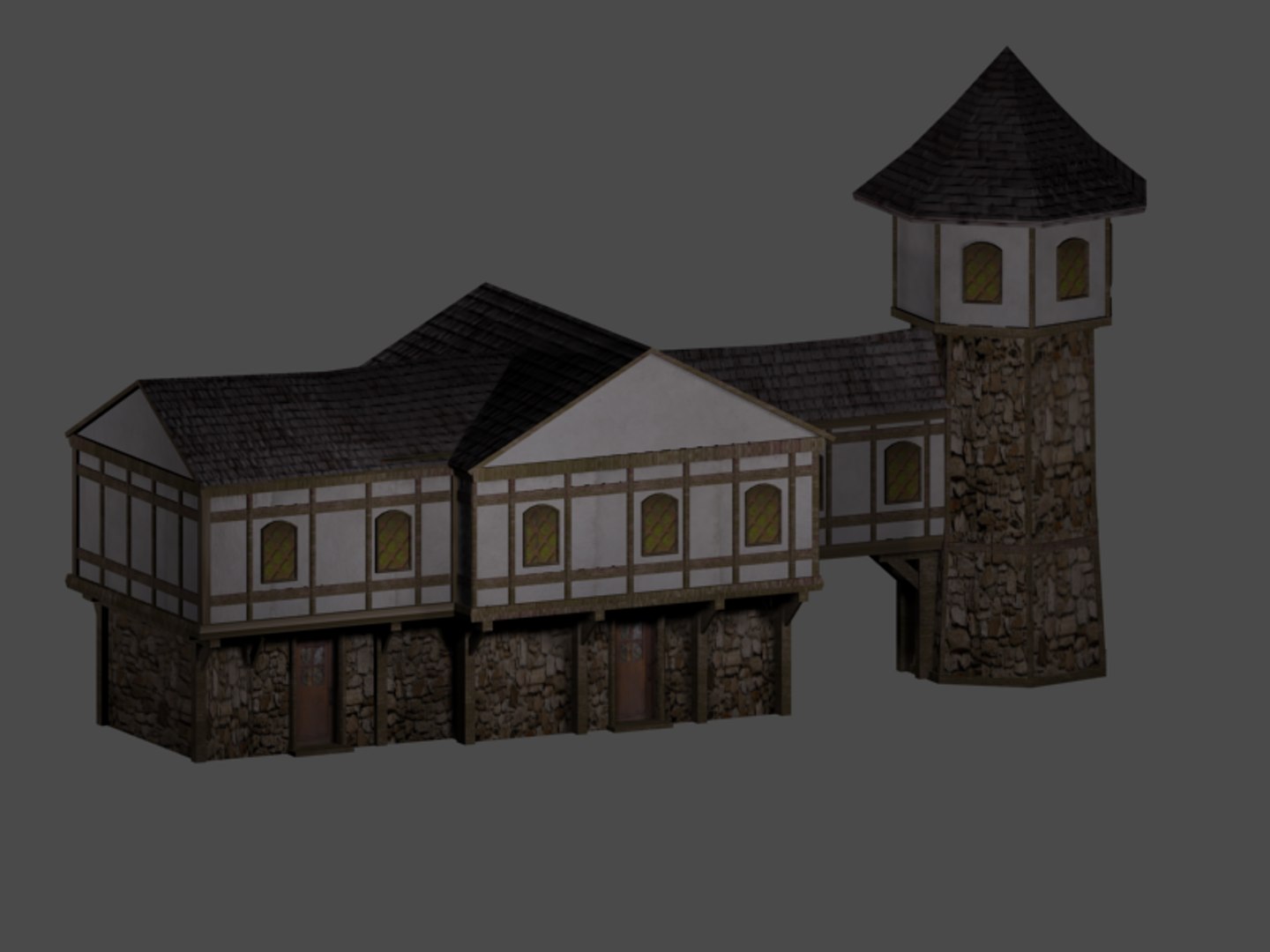 Medieval Building 3d Model