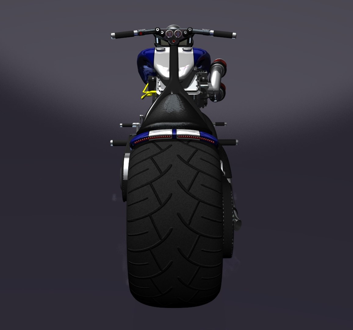 Chopper Motorcycle 3d Lwo