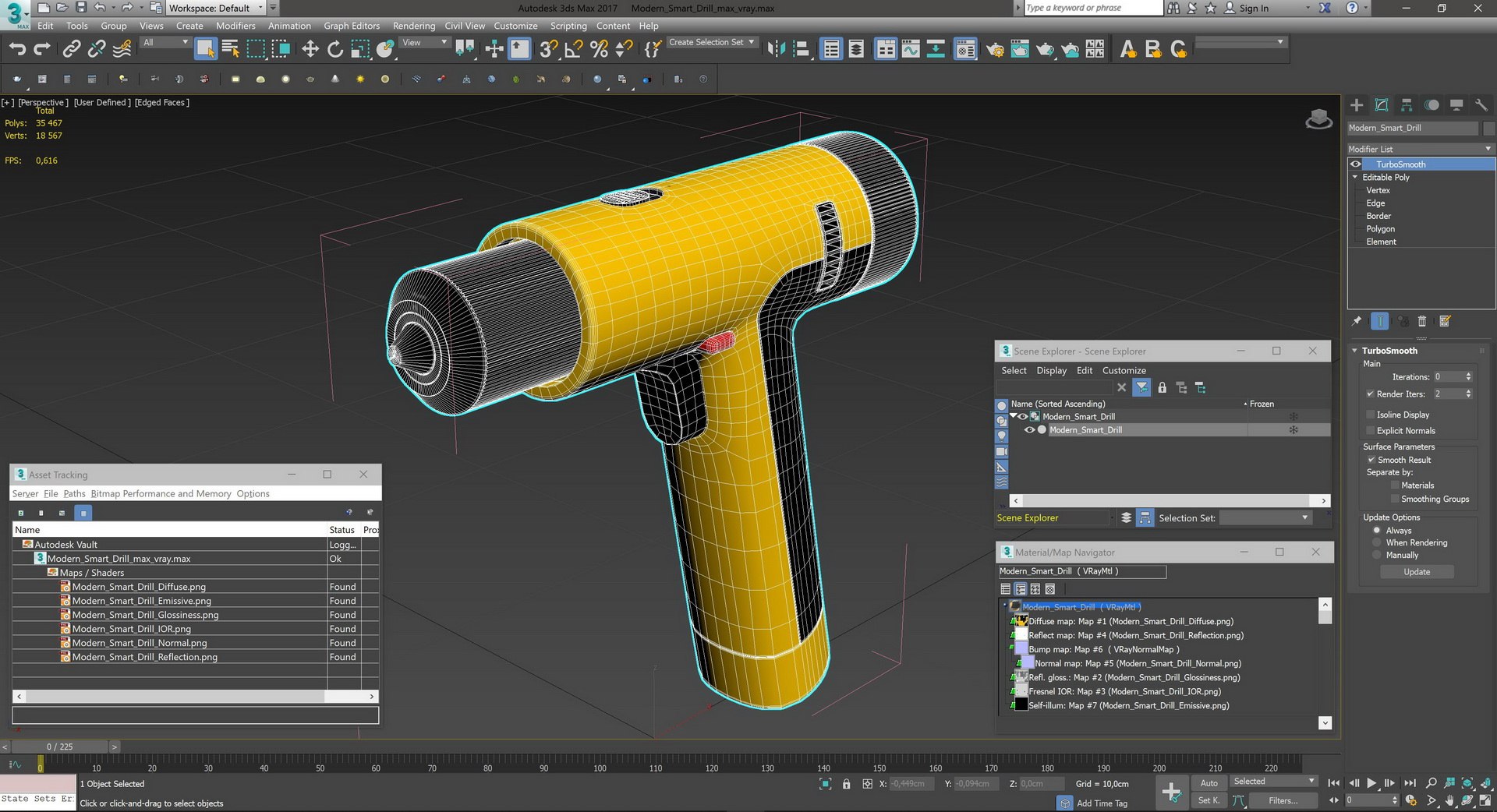 3D Modern Smart Drill - TurboSquid 2102482