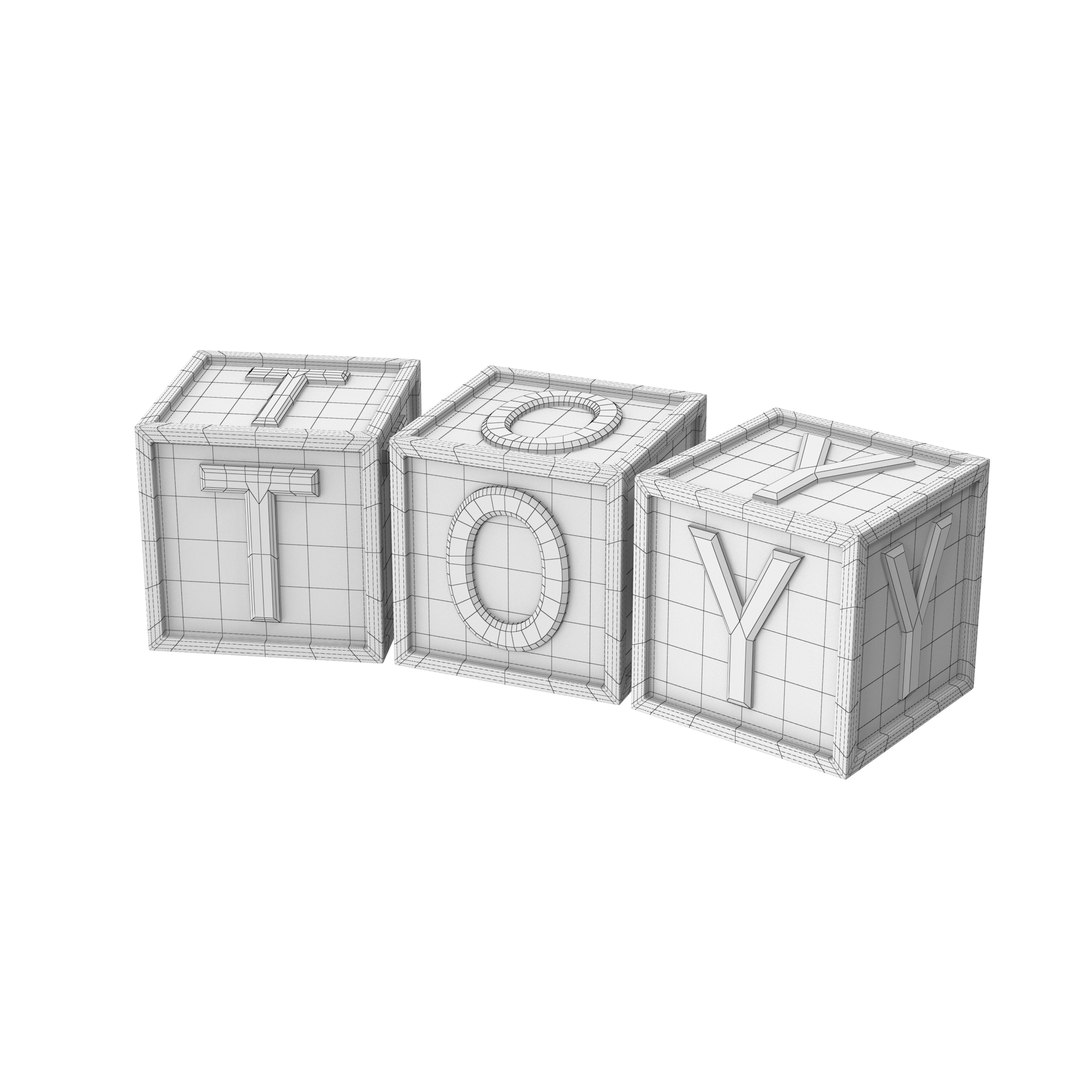 3D Colored Letter Cubes - TurboSquid 2240236