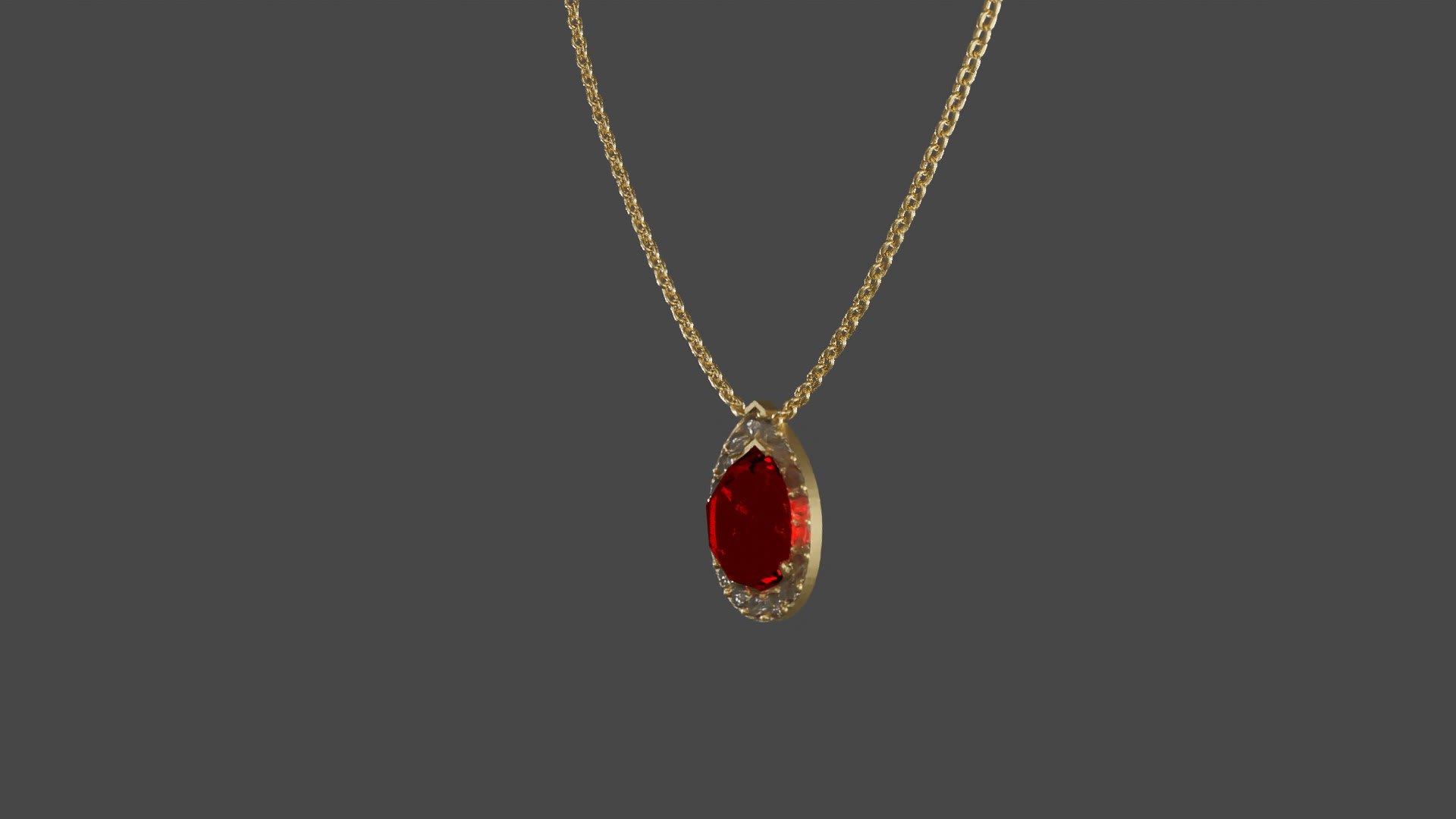 Ruby Heart Locket 3D Model - TurboSquid 1902742
