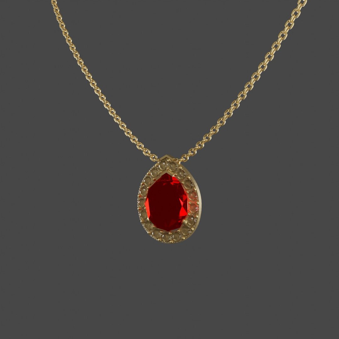 Ruby Heart Locket 3D Model - TurboSquid 1902742