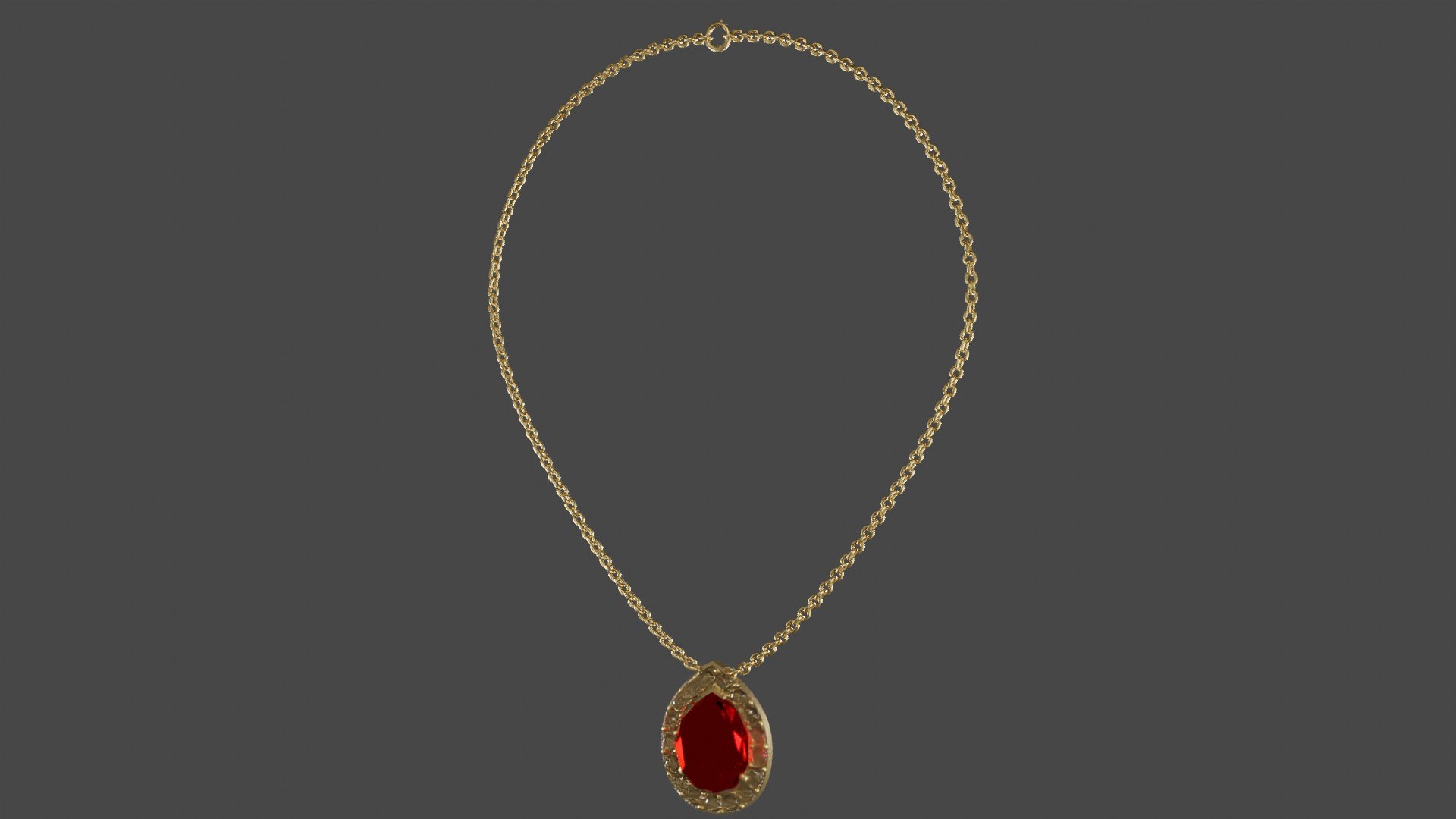 Ruby Heart Locket 3D Model - TurboSquid 1902742