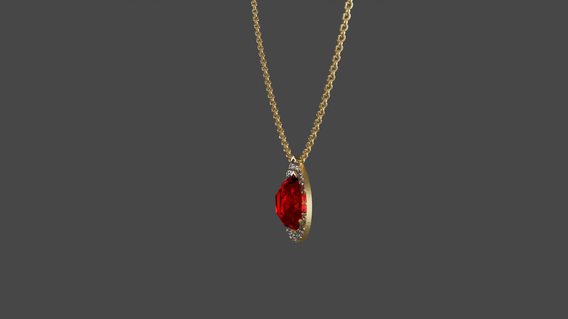 Ruby Heart Locket 3D Model - TurboSquid 1902742