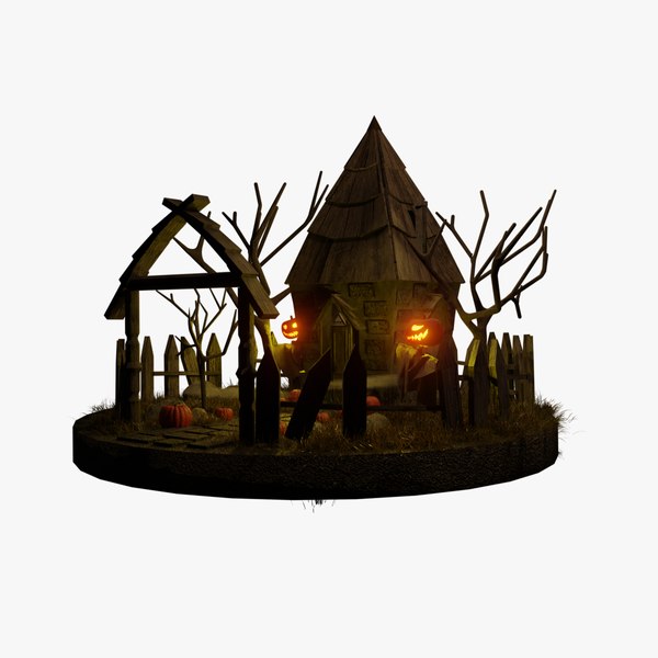 Halloween scene 3D model - TurboSquid 1978217