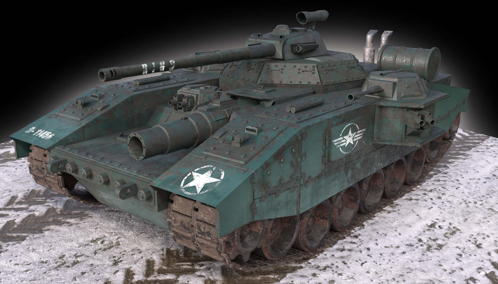 3D Sci-fi Battle Tank Model - TurboSquid 2103323