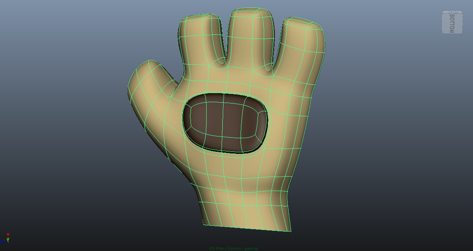 3d Simple Paw Hand Character
