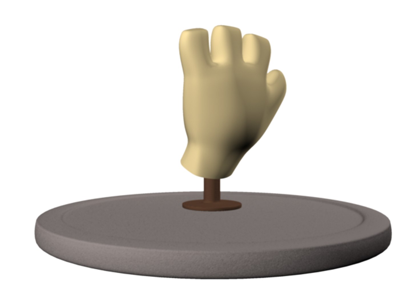 3d Simple Paw Hand Character