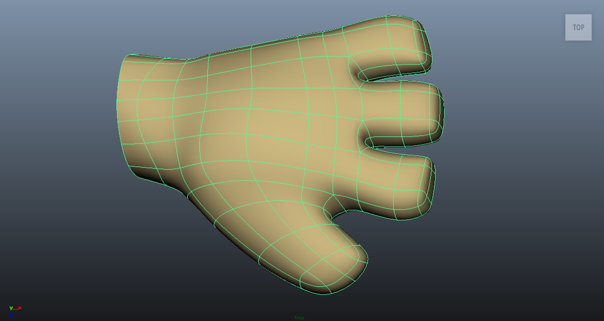 3d Simple Paw Hand Character