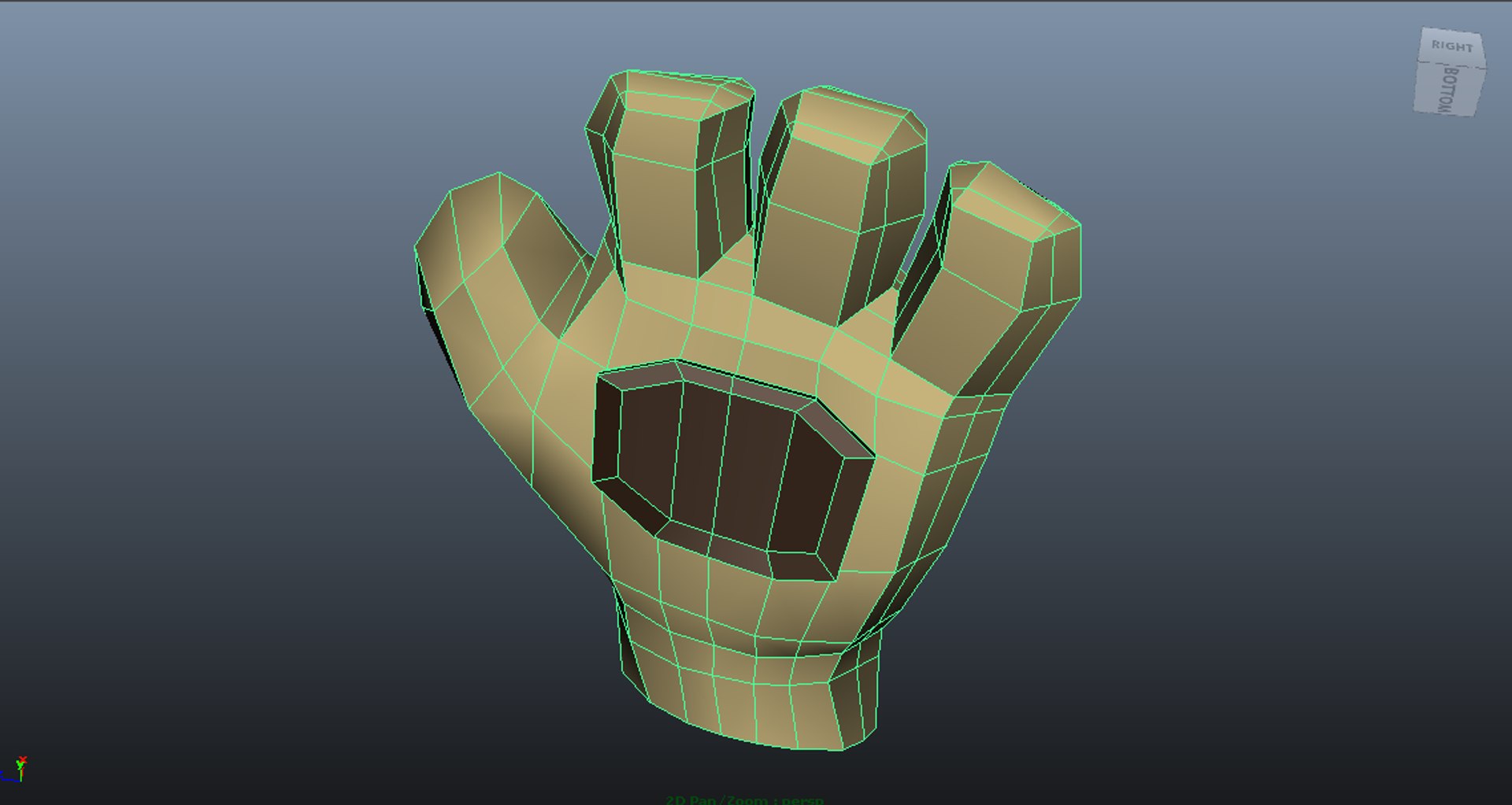 3d Simple Paw Hand Character
