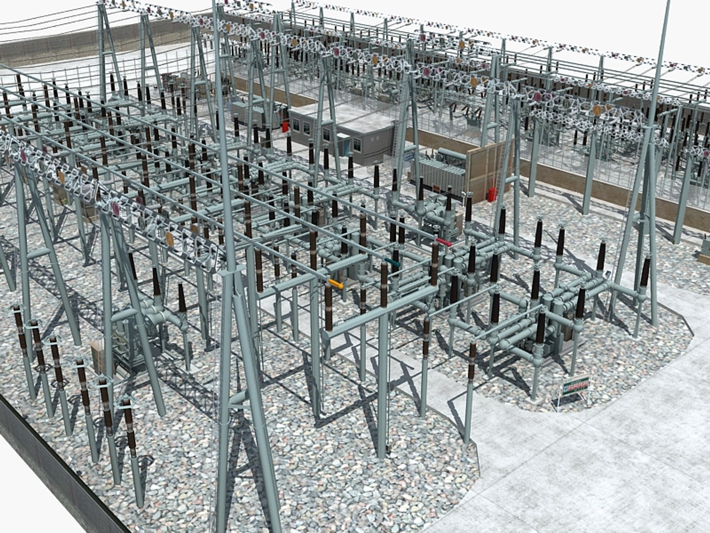 Electrical Substation Sub Model - TurboSquid 1522132