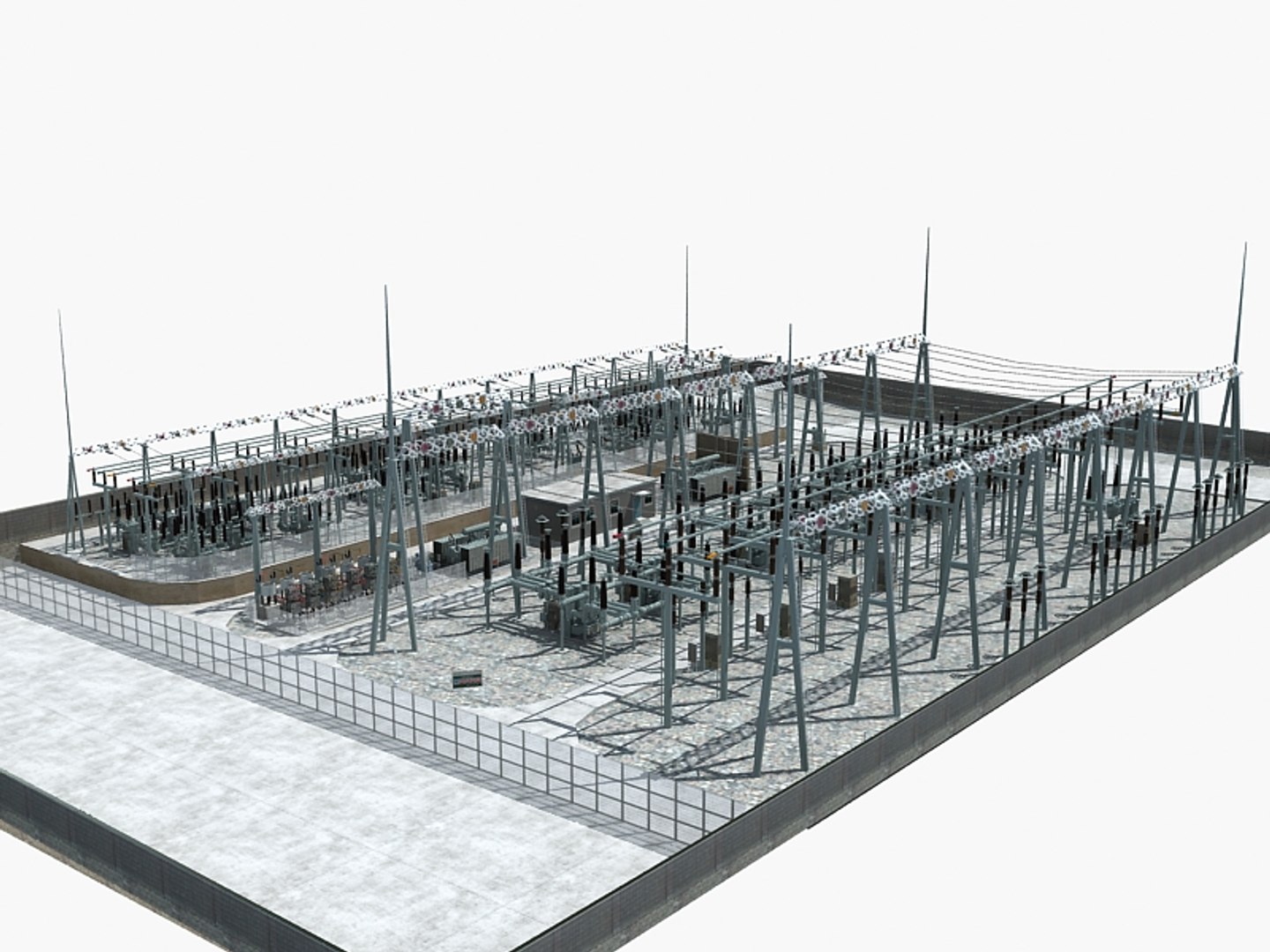 Electrical Substation Sub Model - TurboSquid 1522132