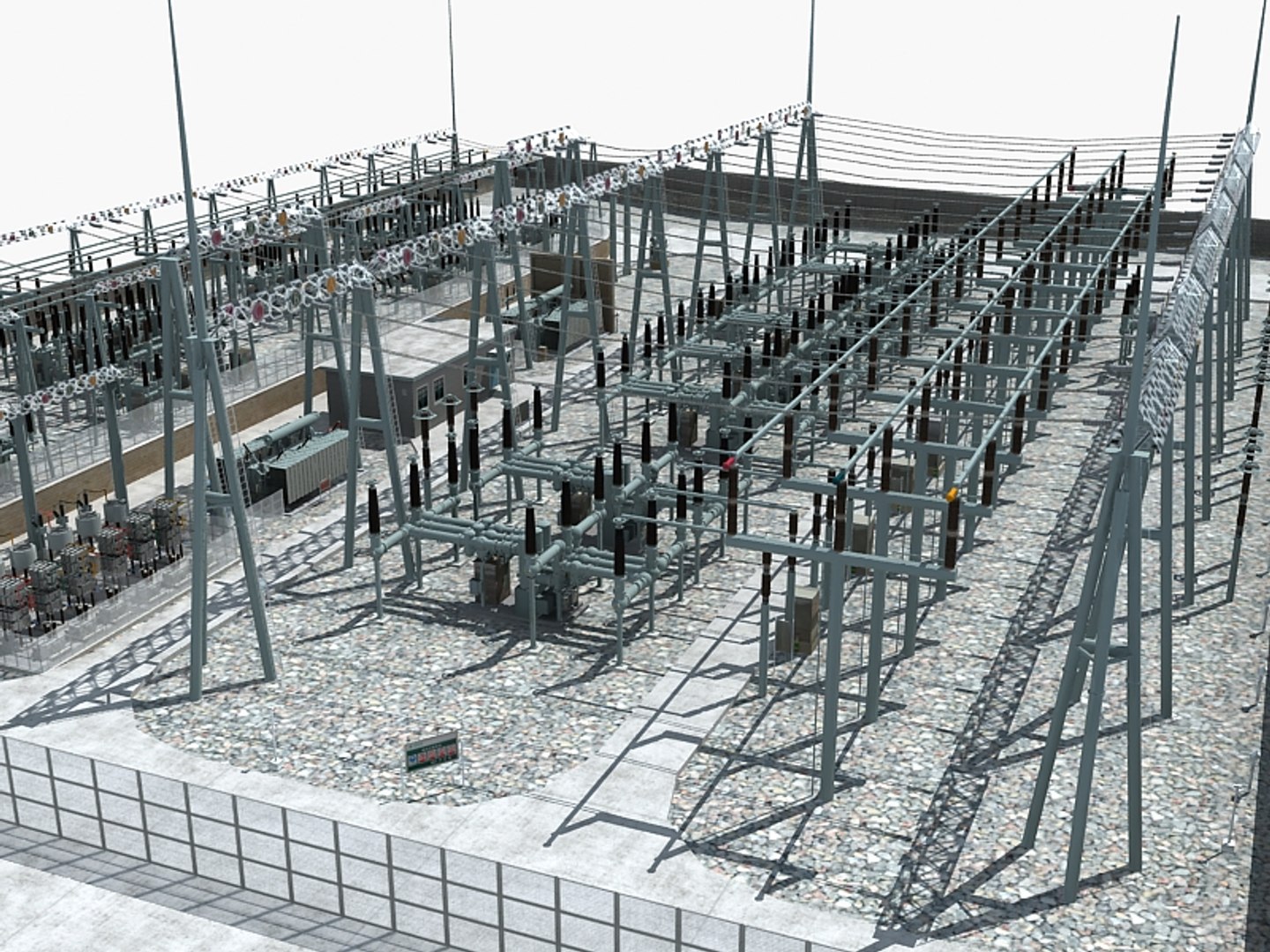 Electrical Substation Sub Model - TurboSquid 1522132