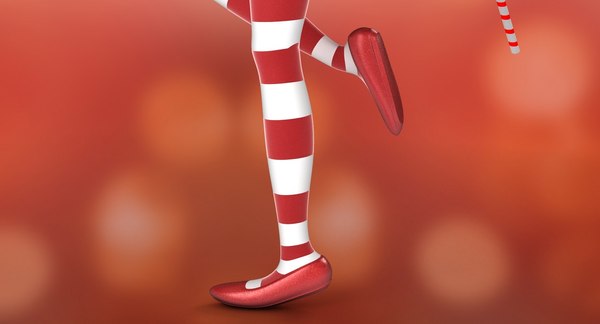 3d jill christmas elf rigged model