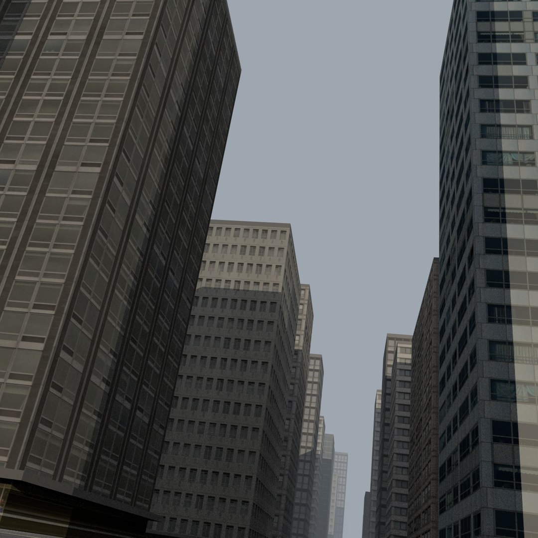 City Scape Skyline Buildings 3d Model
