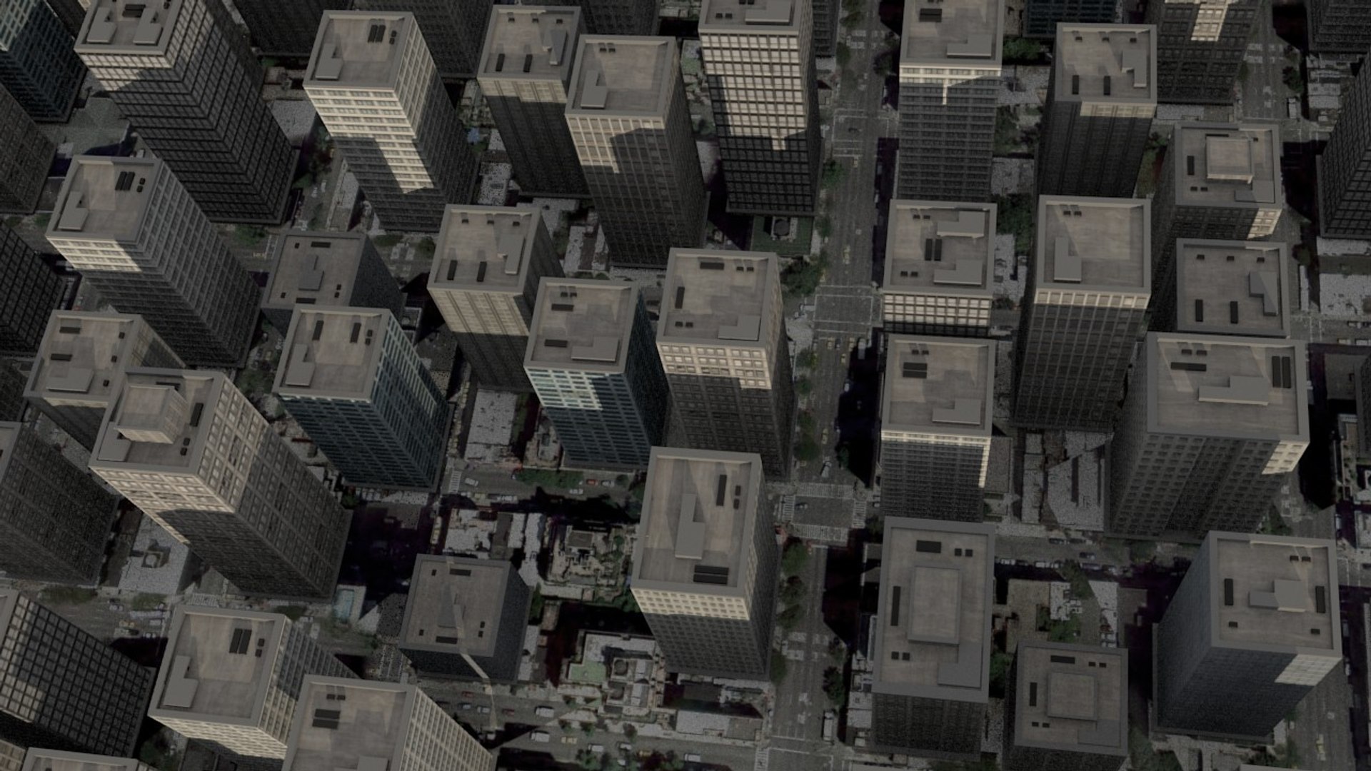 City Scape Skyline Buildings 3d Model