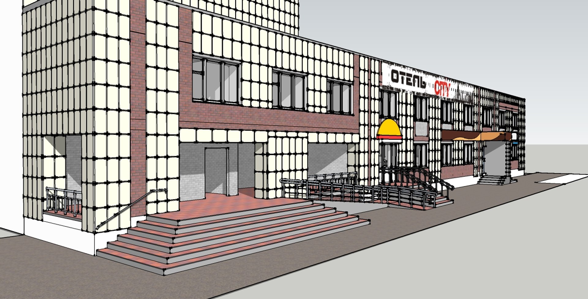 3D Model Hotel - TurboSquid 995150