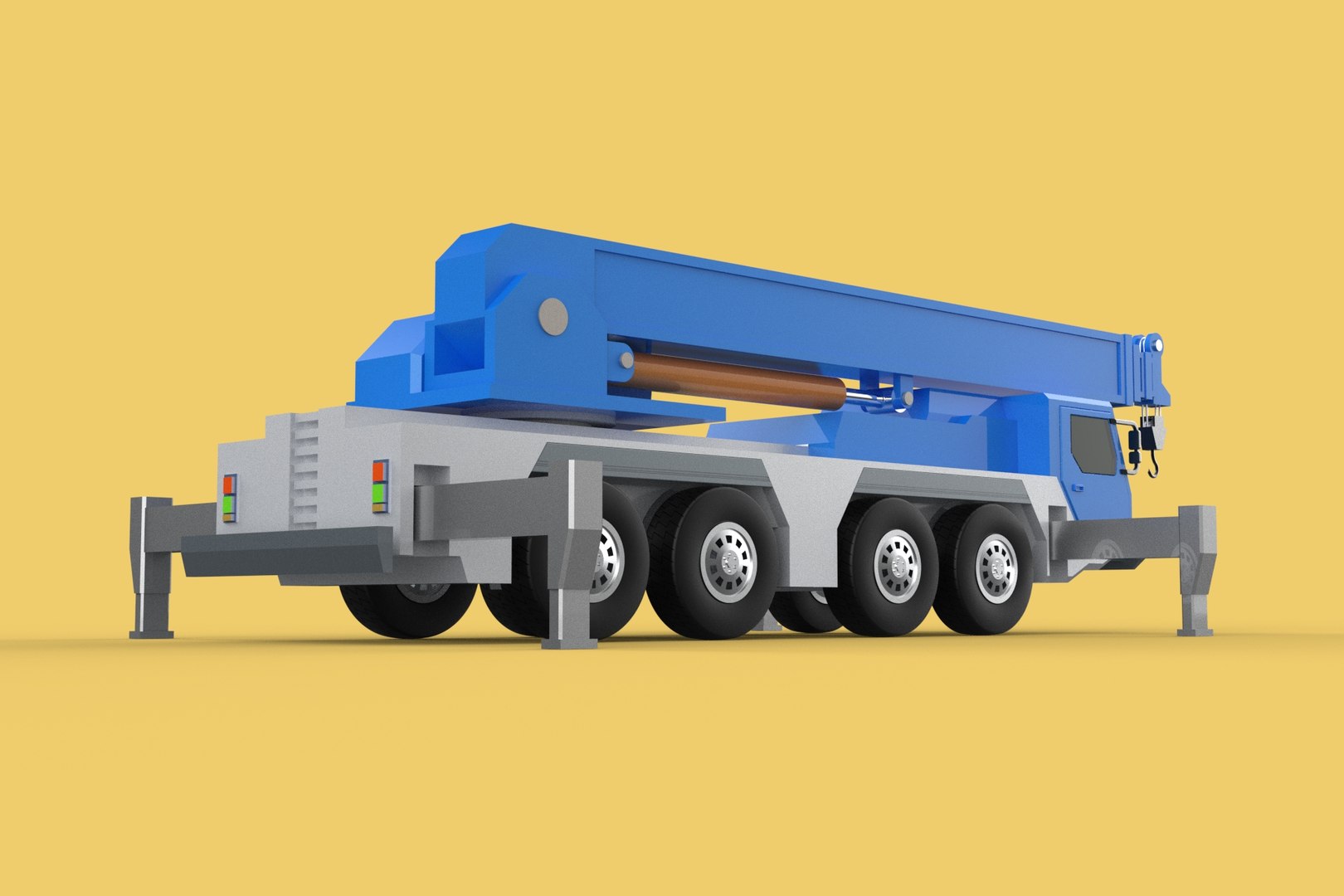 MOBILE CRANE TELESCOPIC ALL-TERRAIN CRAWLER LIFTING JIB TRUCK 3D Model ...