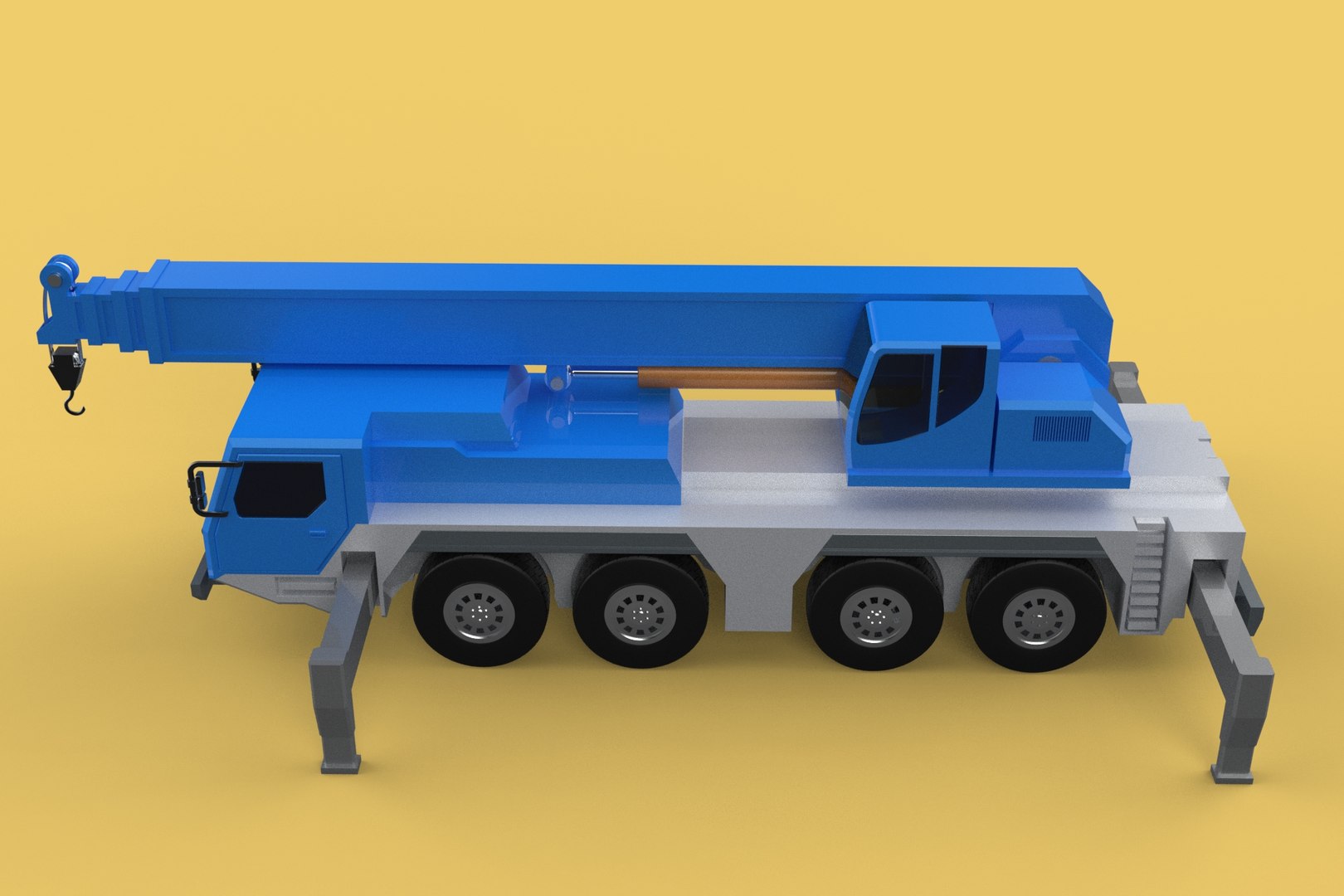 MOBILE CRANE TELESCOPIC ALL-TERRAIN CRAWLER LIFTING JIB TRUCK 3D Model ...