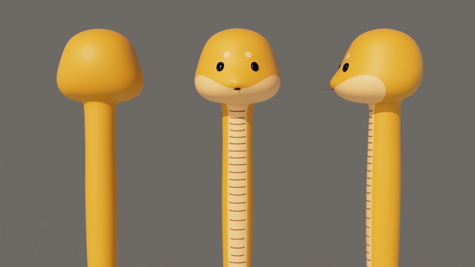 Rigged Cartoon Snake 3D Model - TurboSquid 2183674