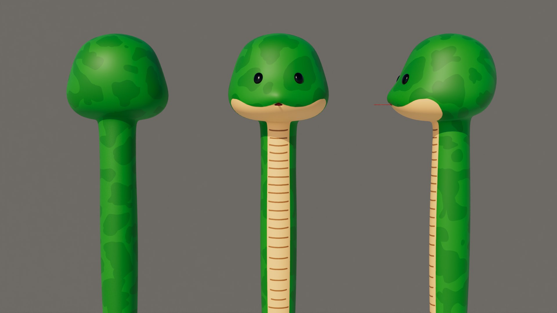 Rigged Cartoon Snake 3D Model - TurboSquid 2183674