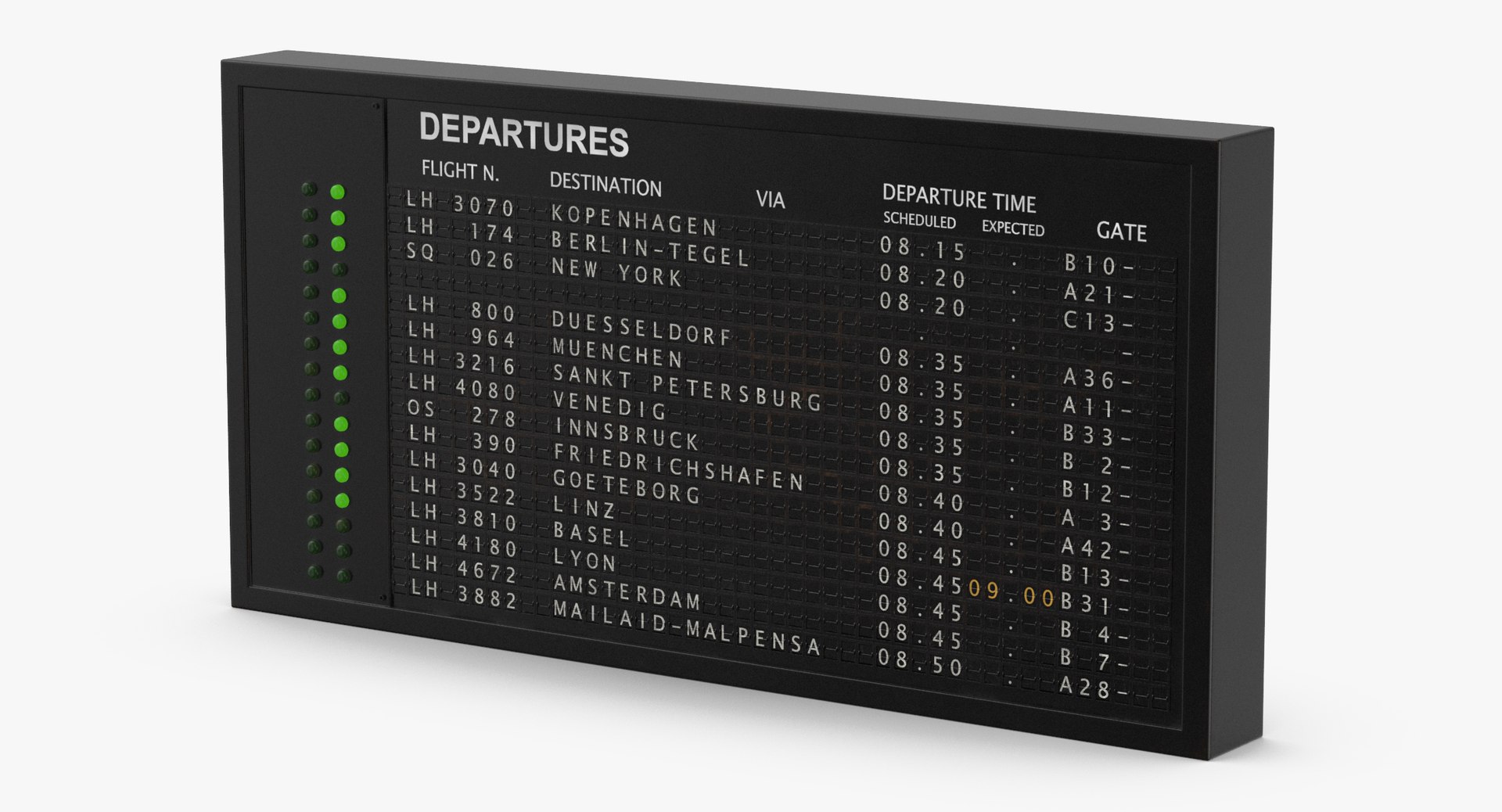 Old Flight Information Board Model | 1145426 | TurboSquid
