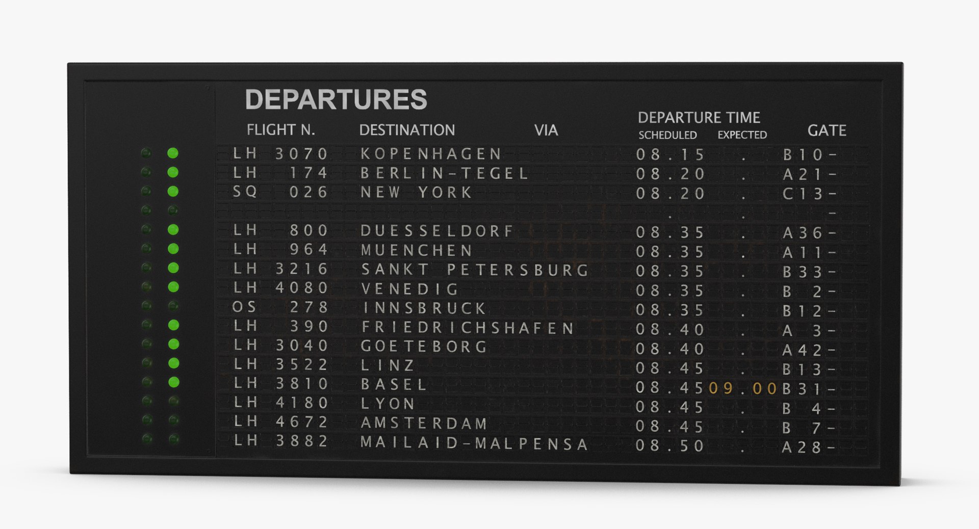 Old Flight Information Board Model | 1145426 | TurboSquid