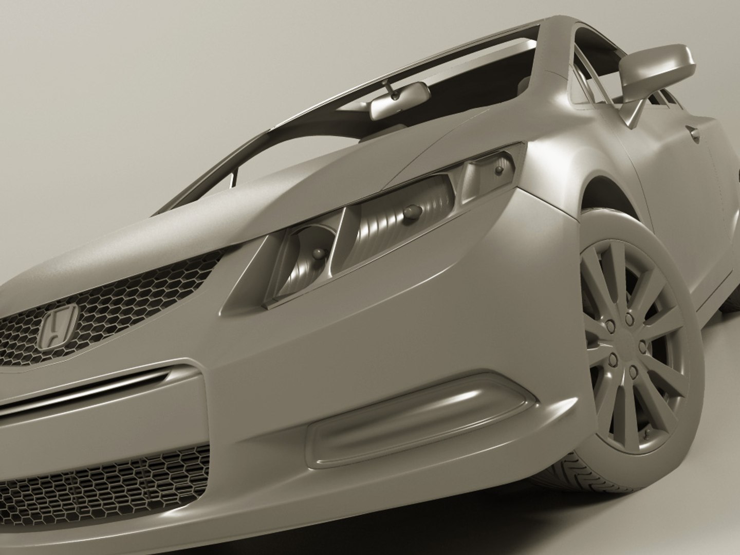 Honda Civic Coupe 3d Model