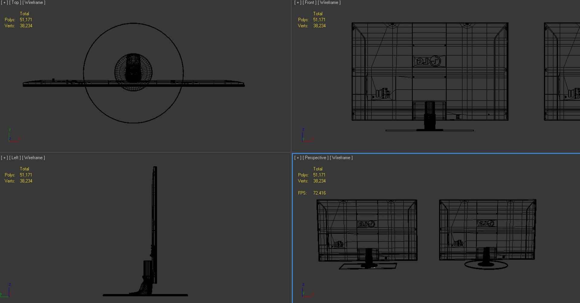 3d Model Lg Television Set
