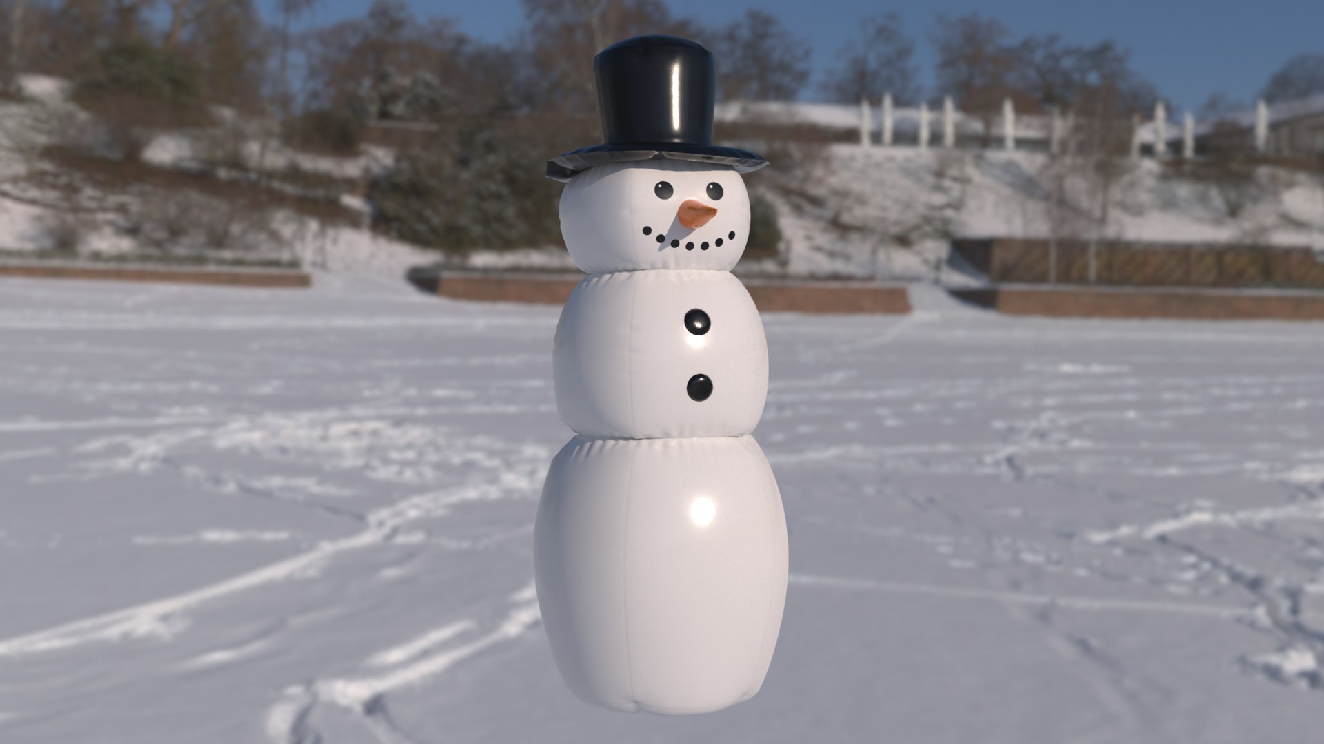 3D Inflatable Snowman - TurboSquid 1990968