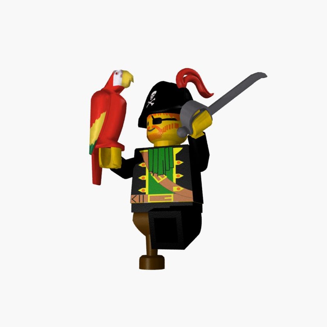 Free 3ds Model Pirates Captain Lego Man