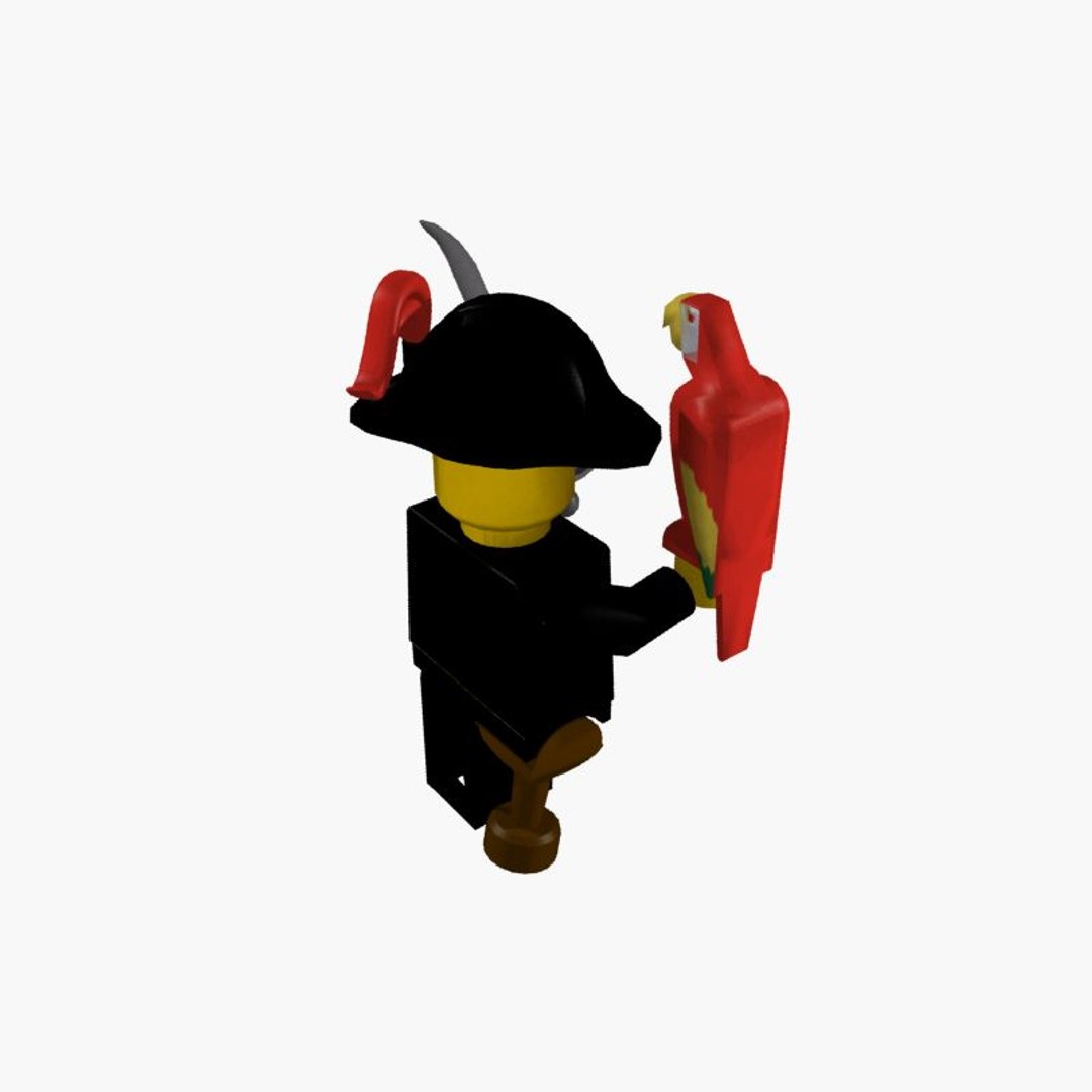 Free 3ds Model Pirates Captain Lego Man