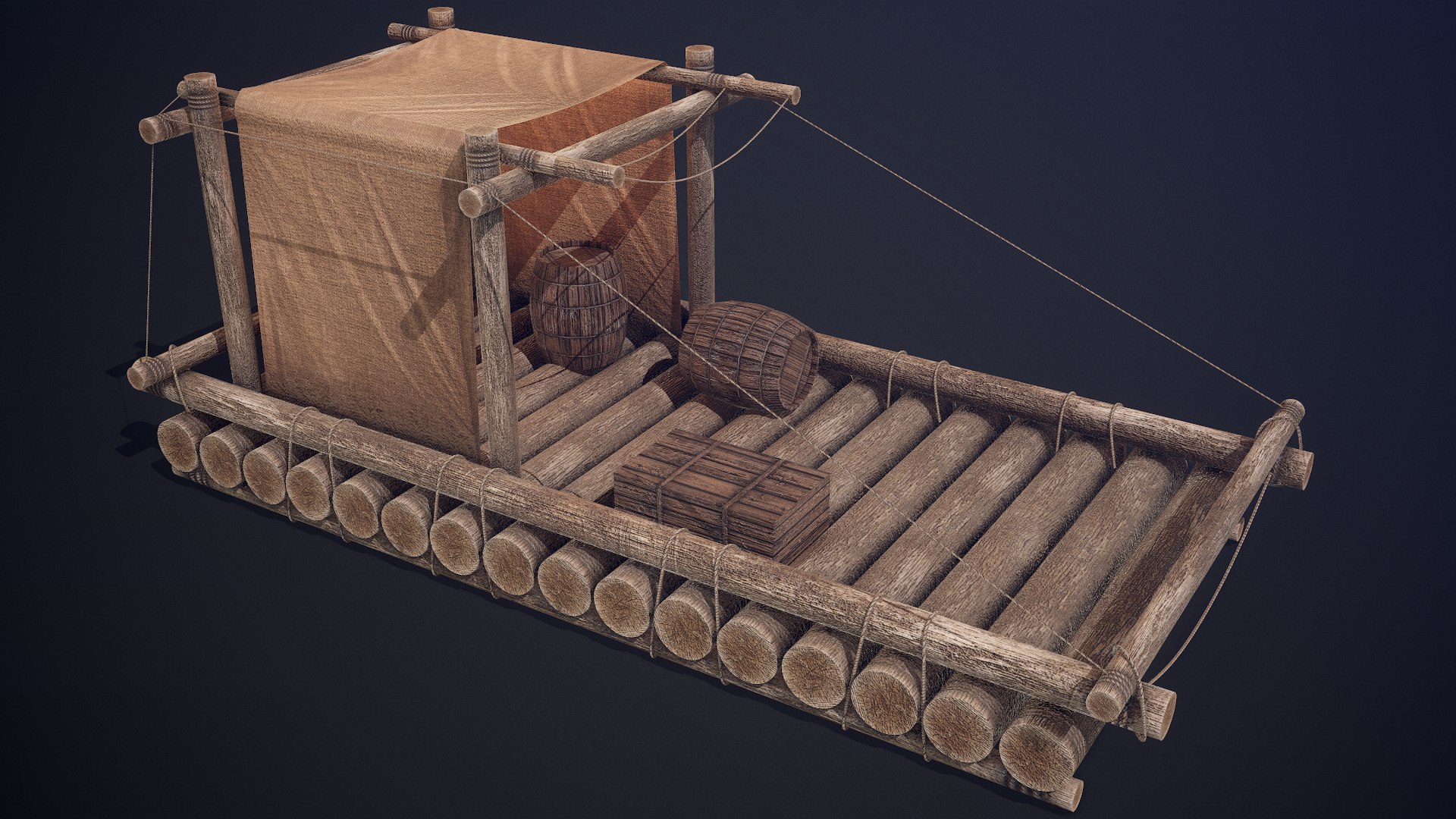 Raft 3d Model