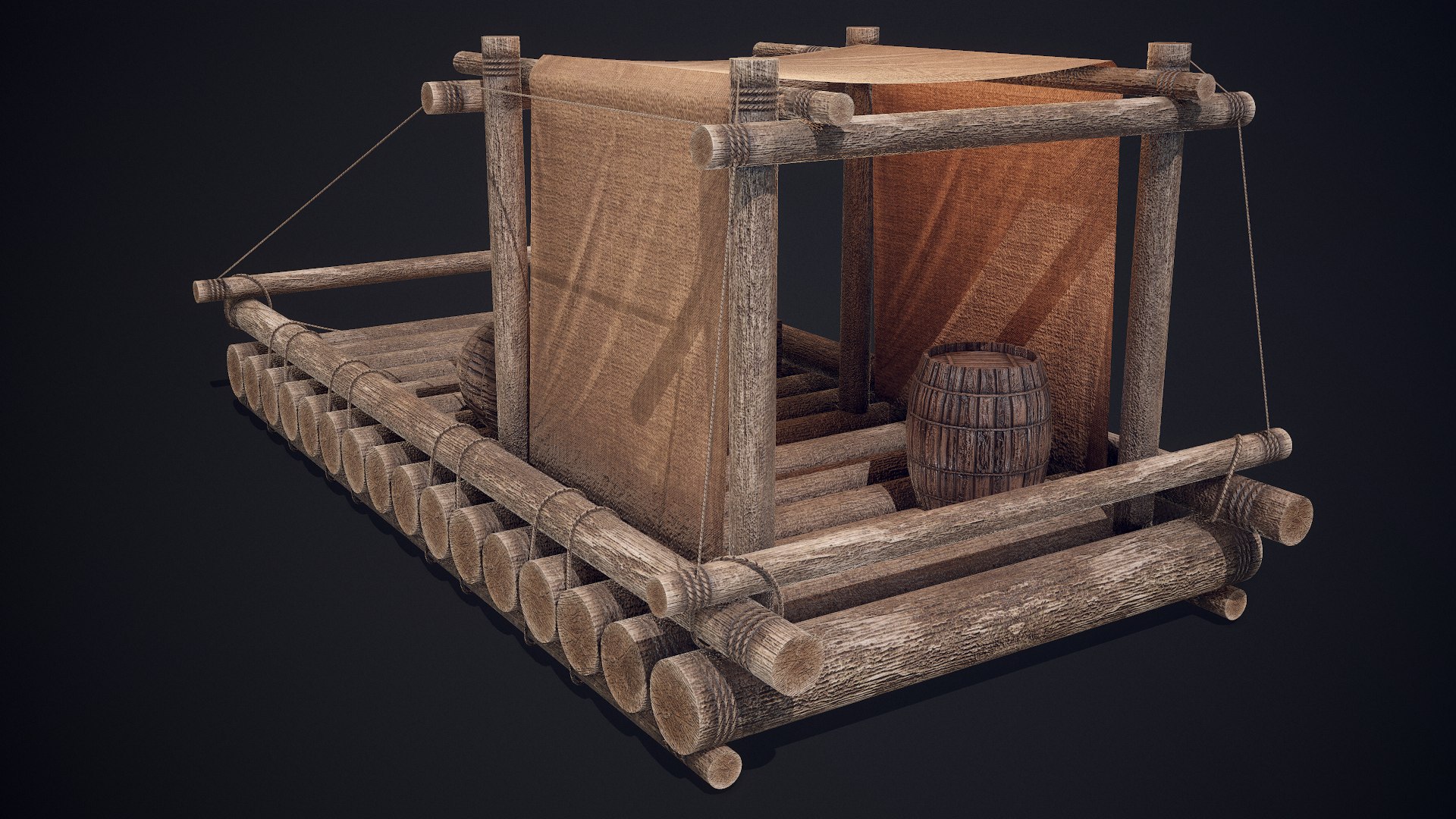 Raft 3d Model