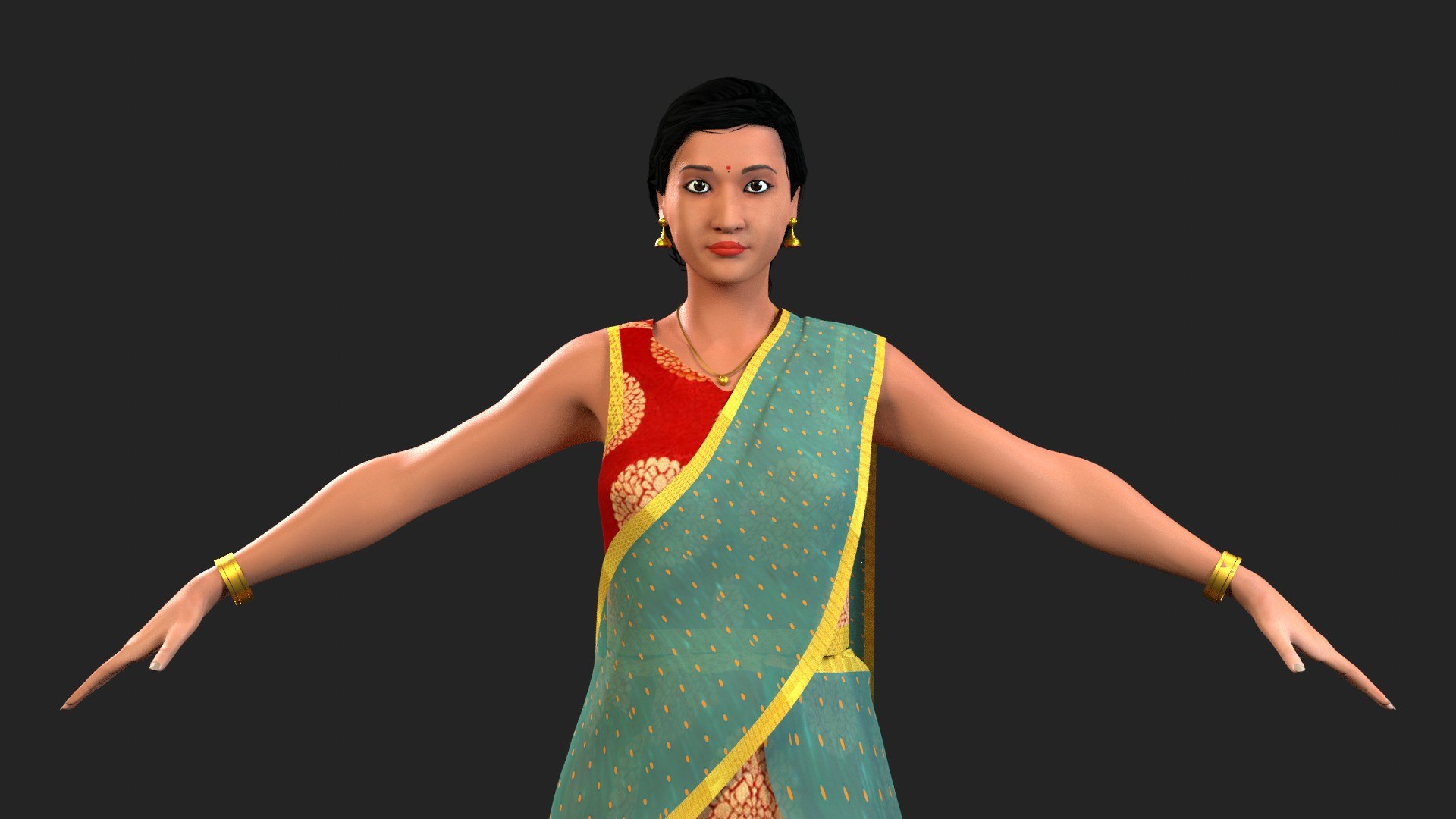 modelo 3d India chica-meena - TurboSquid 1730607