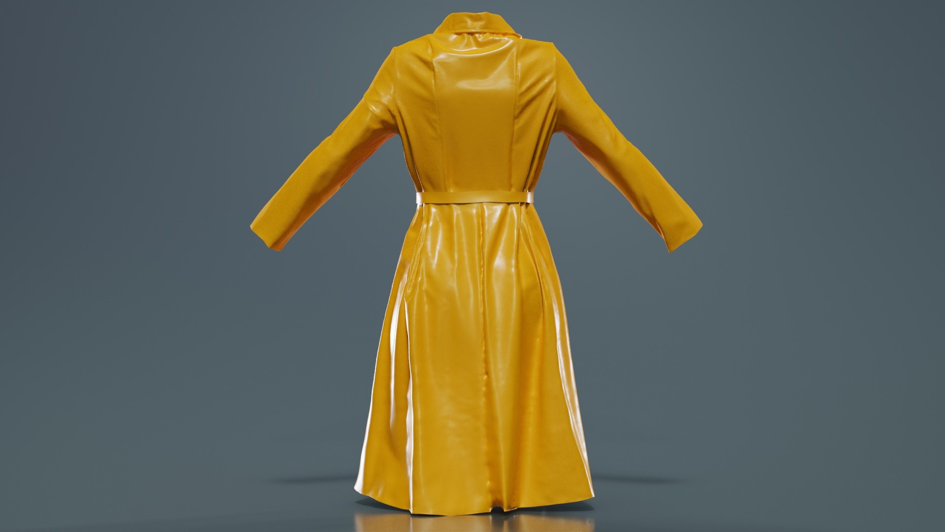 Yellow Transparant Vinyl Raincoat Closed Remastered 3D Model ...