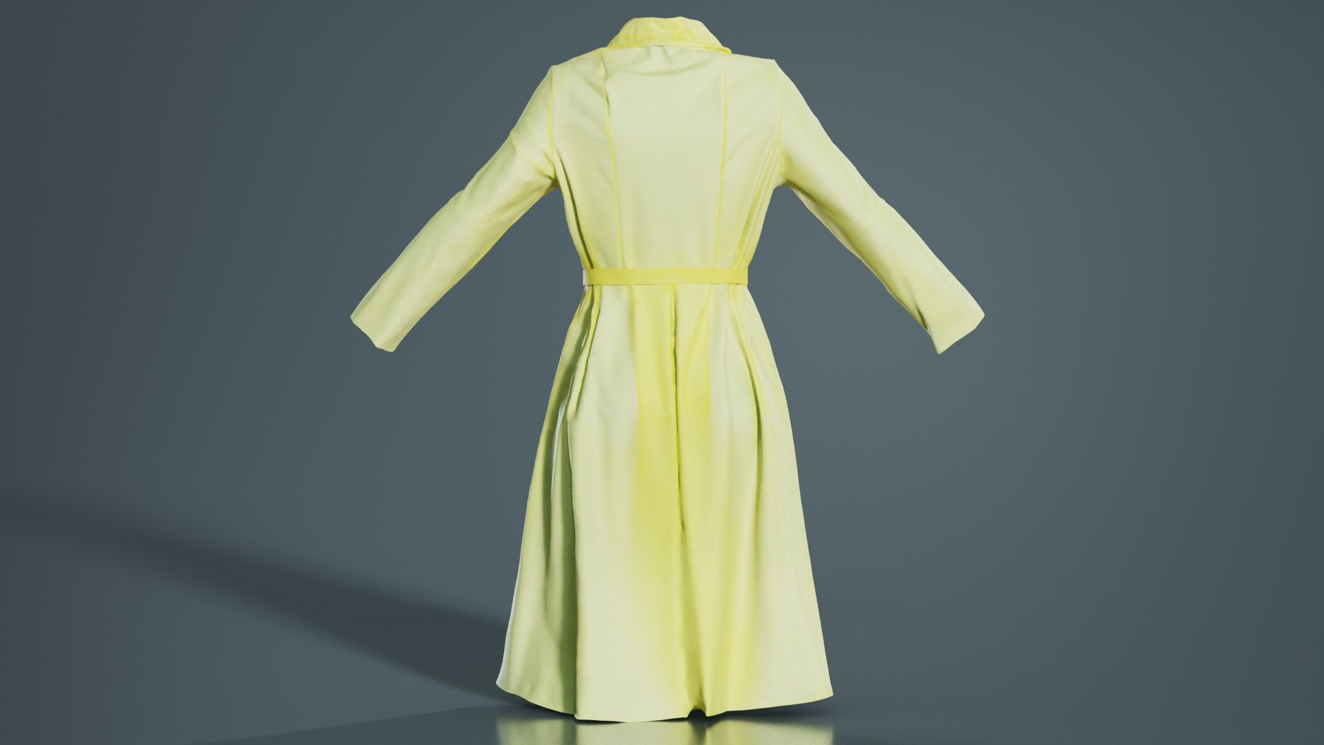 Yellow Transparant Vinyl Raincoat Closed Remastered 3D Model ...