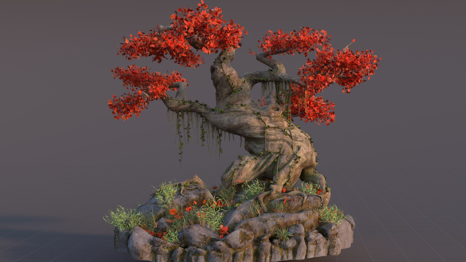 3D Model Realistic Fantasy Old Tree - TurboSquid 1765153