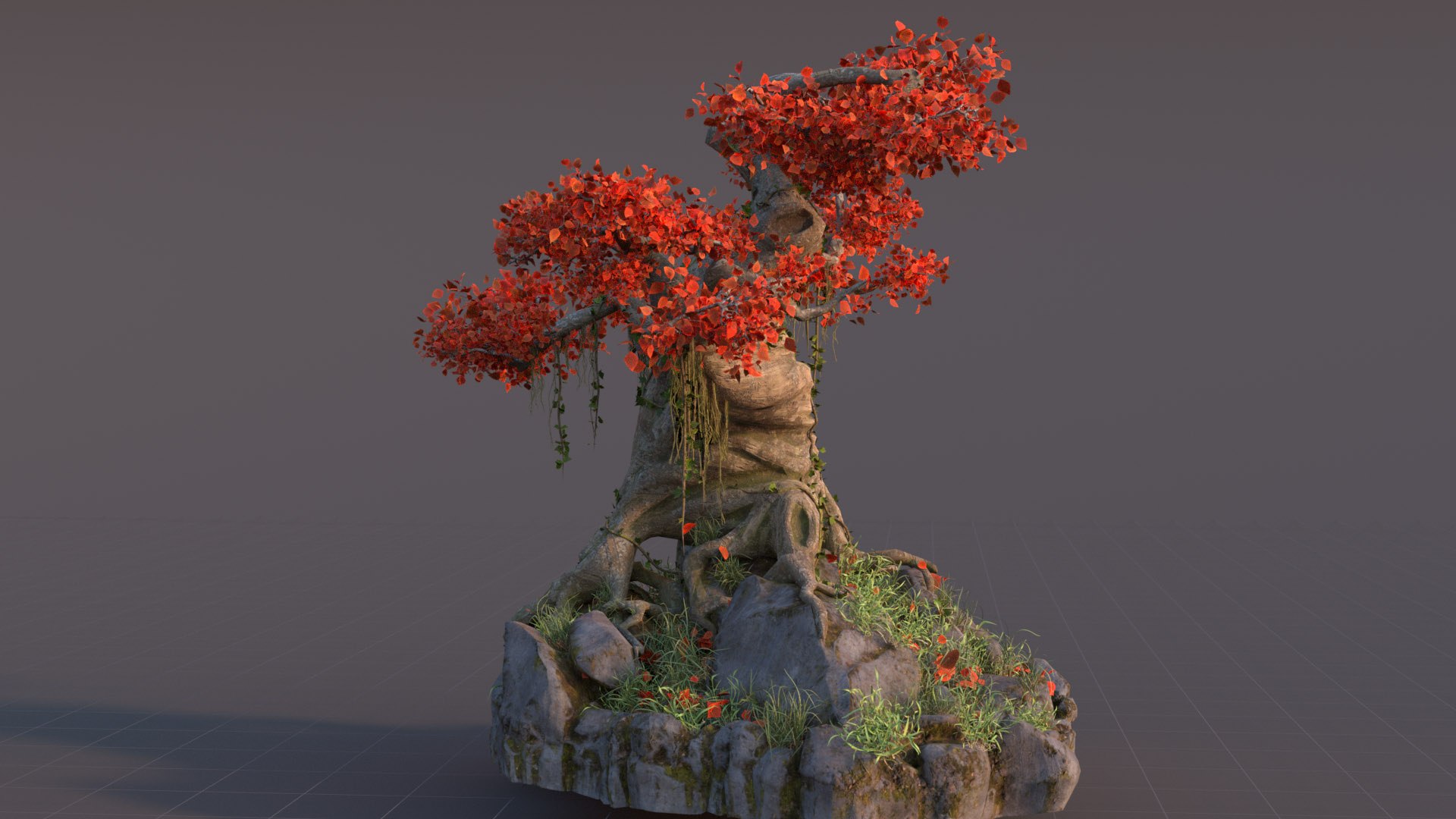 3D Model Realistic Fantasy Old Tree - TurboSquid 1765153