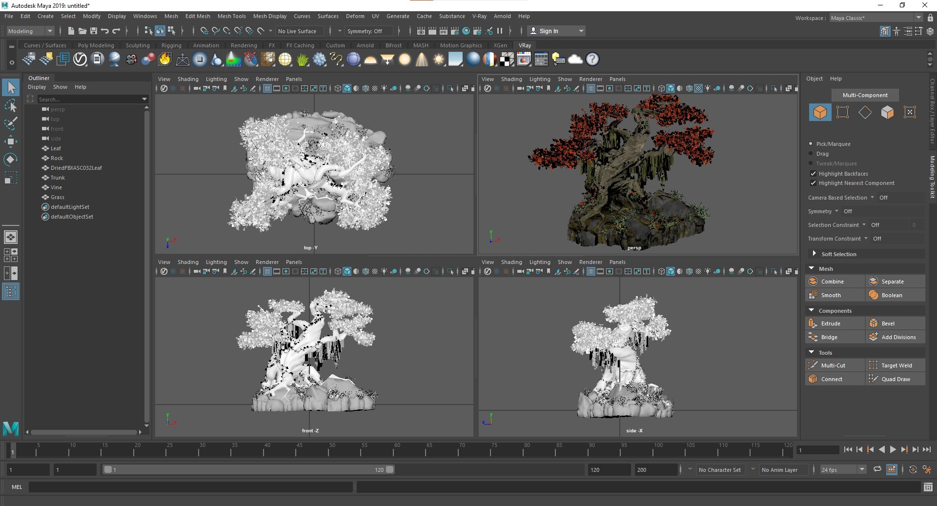 3D Model Realistic Fantasy Old Tree - TurboSquid 1765153