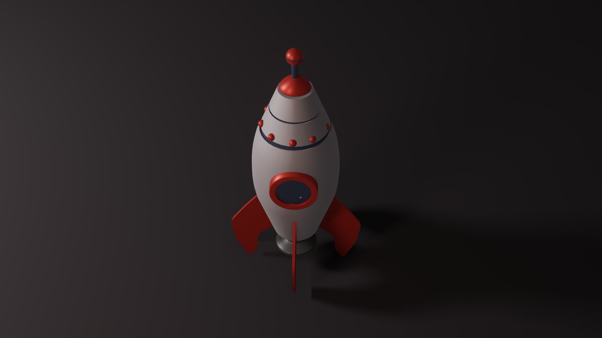 Free Red White Low Poly Rocket 3D Model - TurboSquid 1836327
