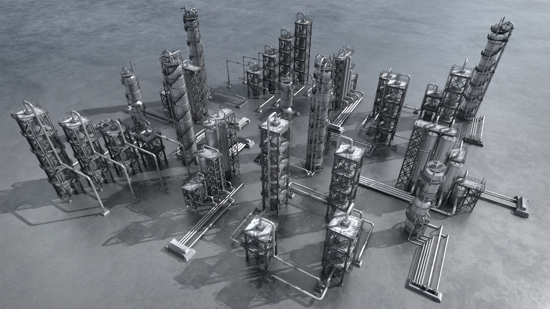 Metal Refinery 01 Model - TurboSquid 2050229