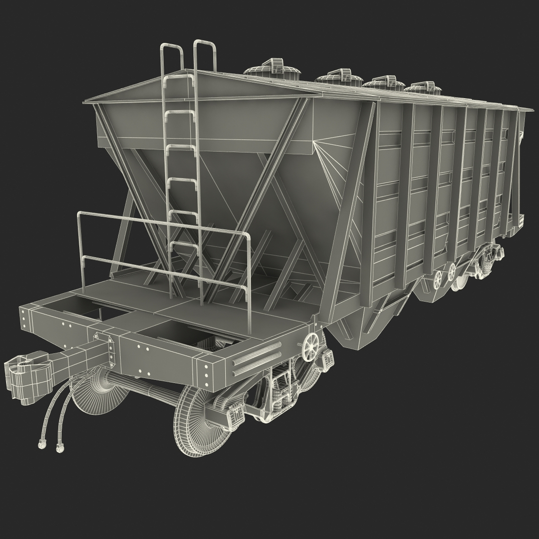 3dsmax covered hopper wagon 11-715