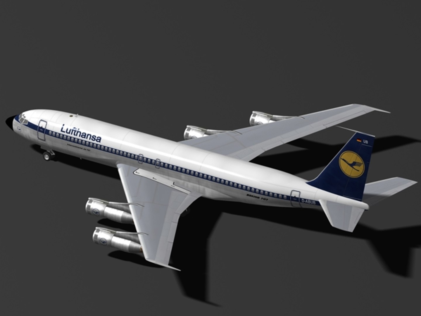 3ds Max B 707-300 Lufthansa 707