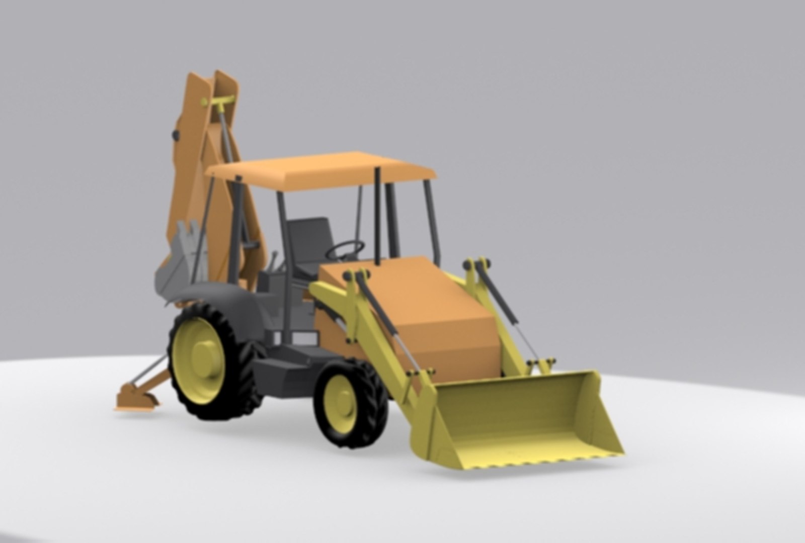 3D Simple Backhoe - TurboSquid 1310594