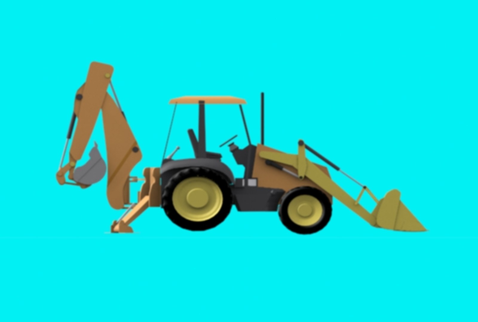3D Simple Backhoe - TurboSquid 1310594