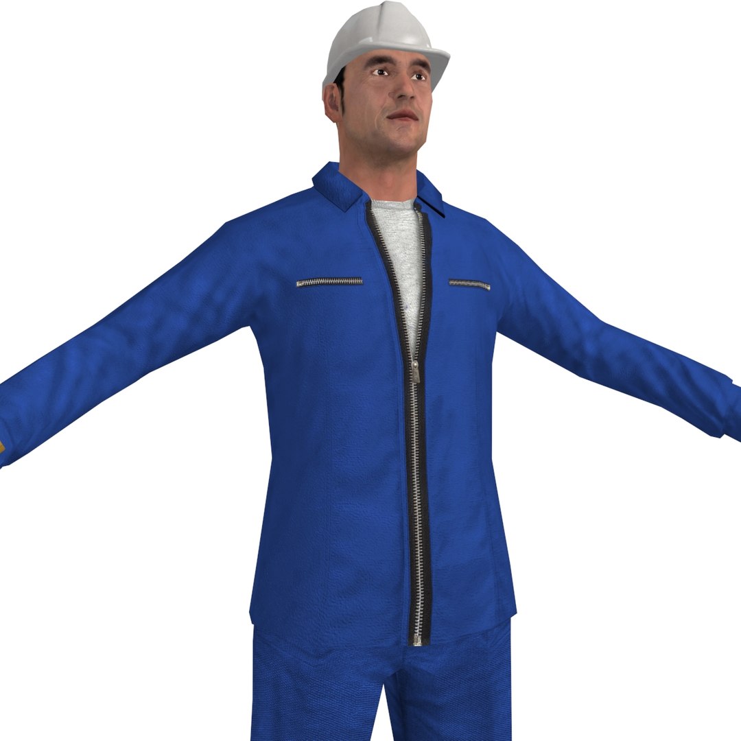 3d Worker Man Model