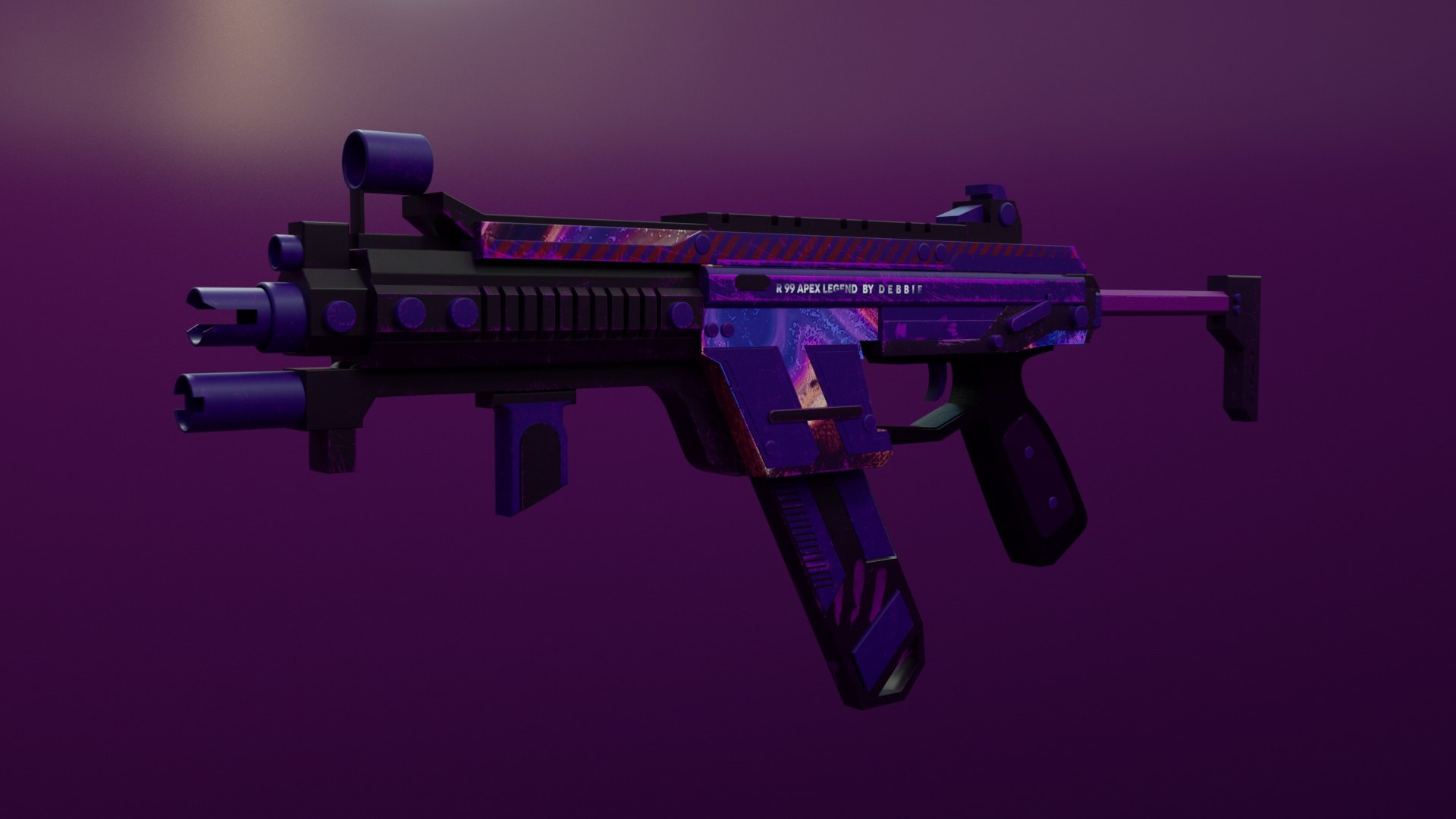 3D Artwork Weapon R99 Apex Model - TurboSquid 1635960